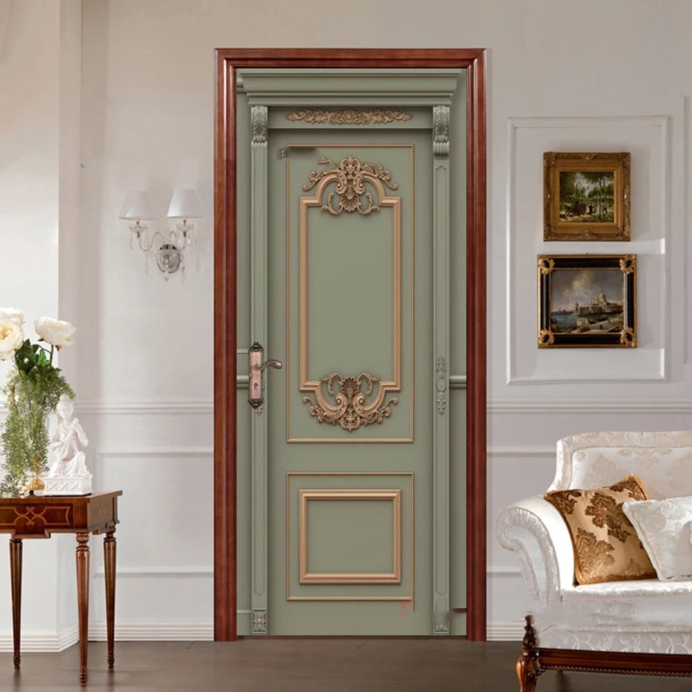 Modern European Wallpaper for Door Main Entrance Door Wallpaper ...