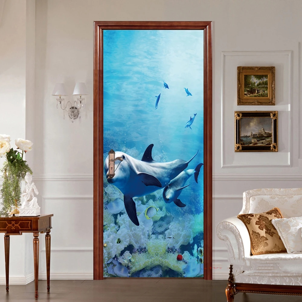 Modern European Wallpaper for Door Main Entrance Door Wallpaper ...