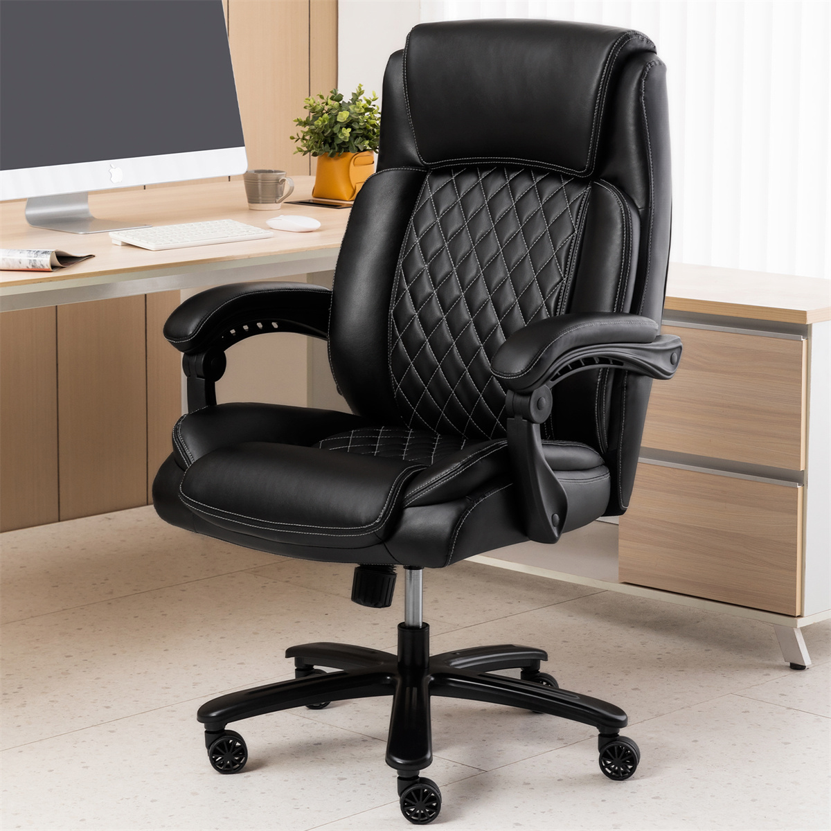 Modern Executive Chair and Computer Desk Chair - 500lbs Heavy Duty ...