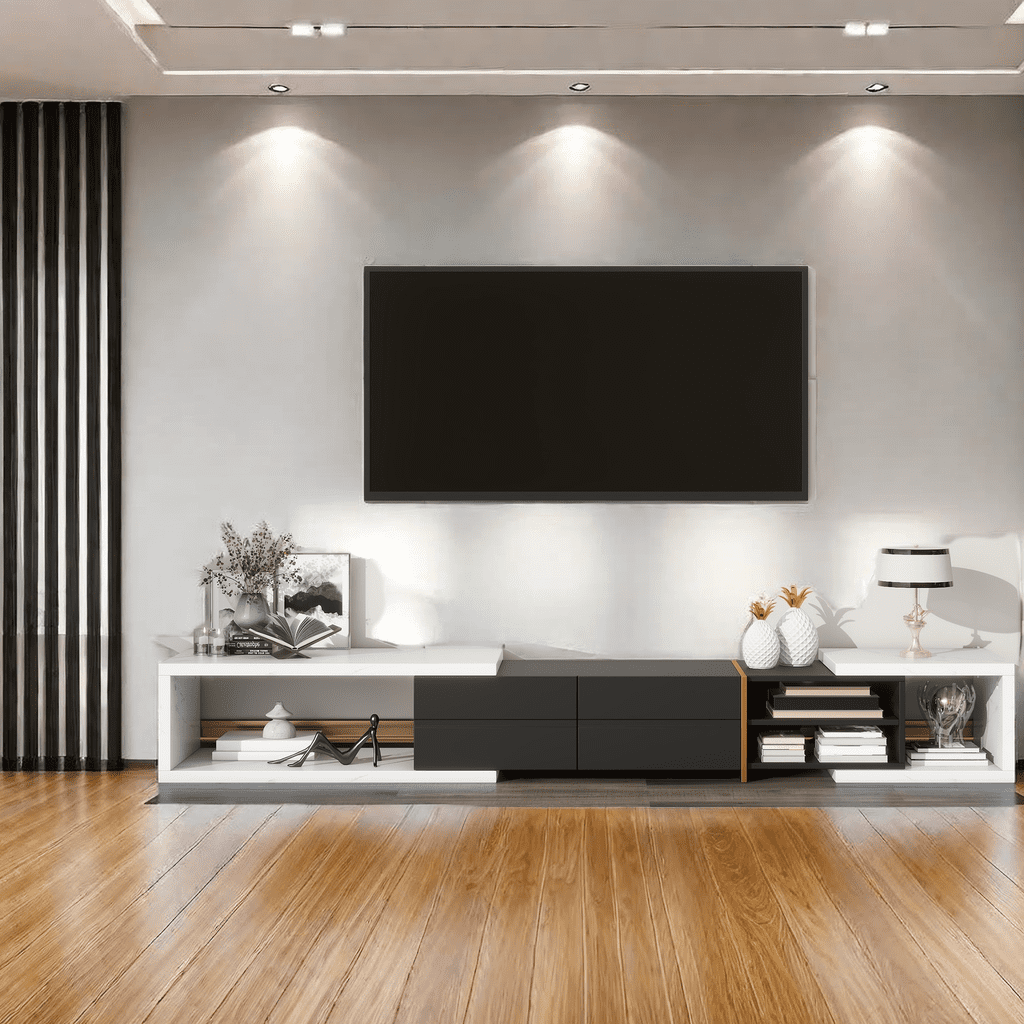 Modern Expandable TV Stand 51''-98.4'' for TVs up to 100 ...