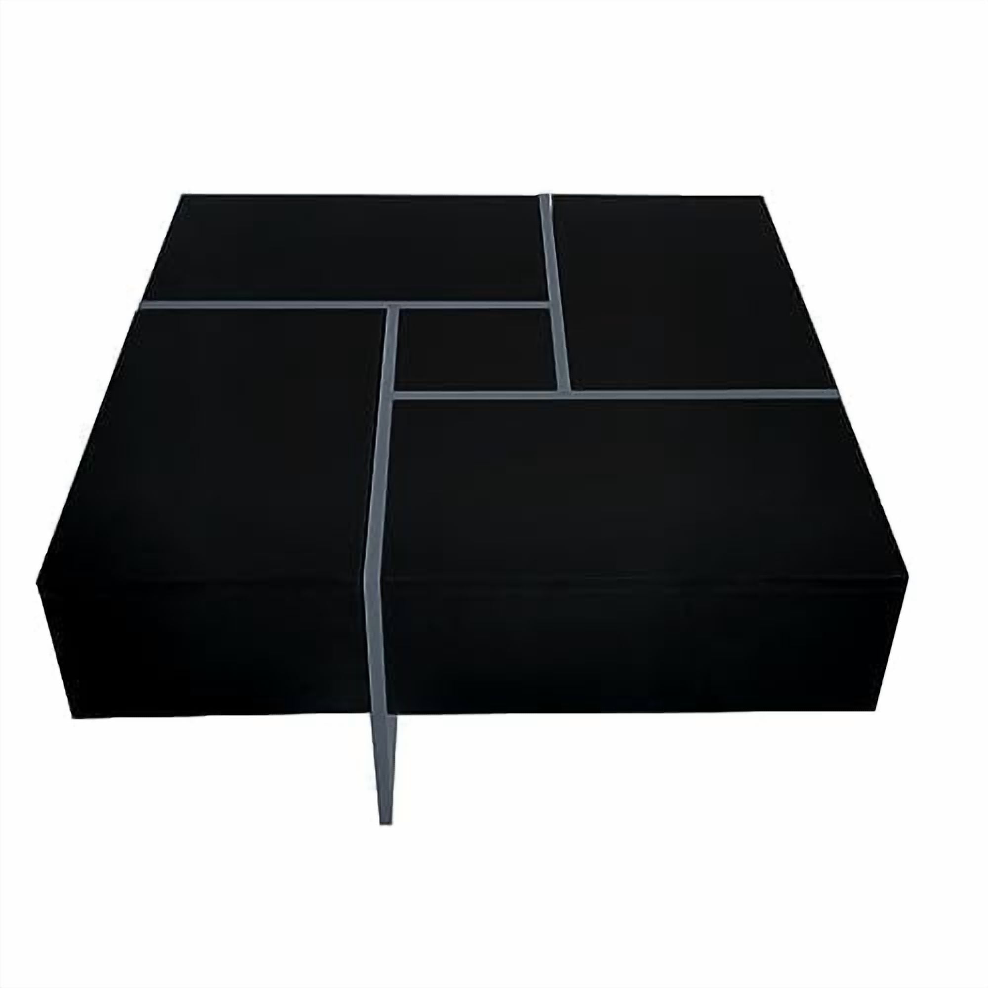 Modern Extendable Coffee Table with 4 Hidden Storage Compartments ...