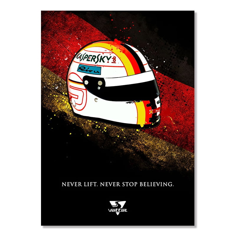 Modern F1 Racer Helmet Canvas Posters Famous Formula 1 World Champion ...