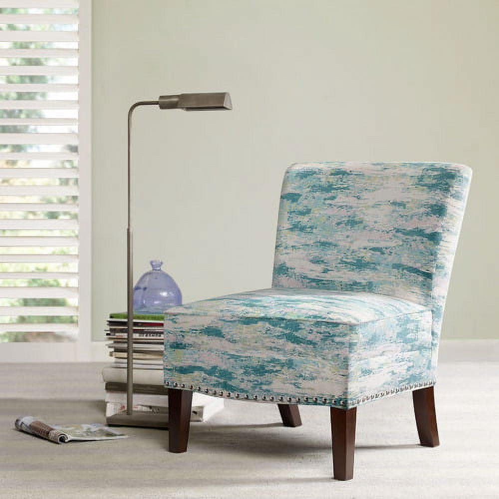 Modern Fabric Armless Accent Chair, Slipper Chair Vanity Chair with ...