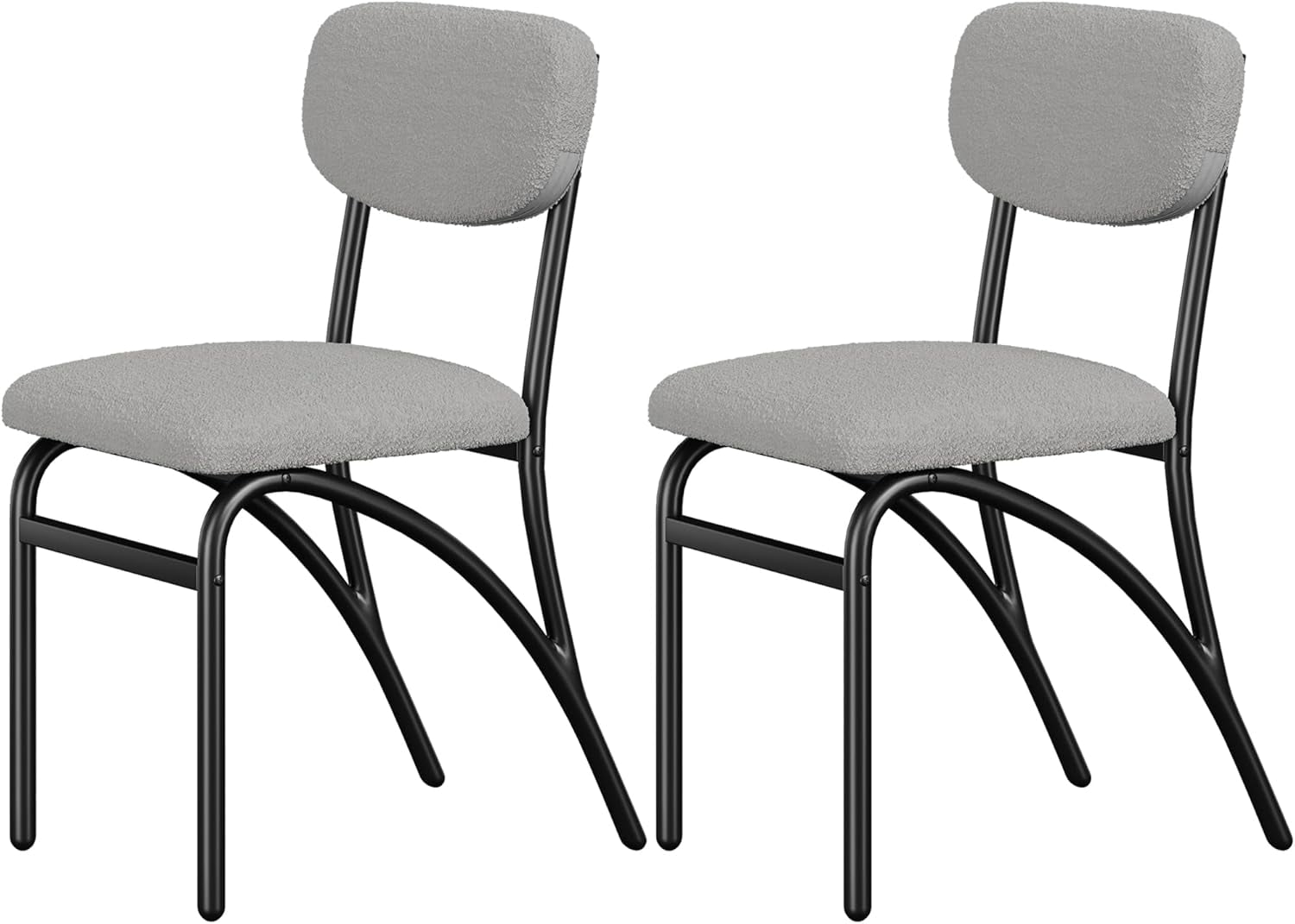 Modern Fabric Upholstered Dining Room Chair, Mid-Century Modern Round ...