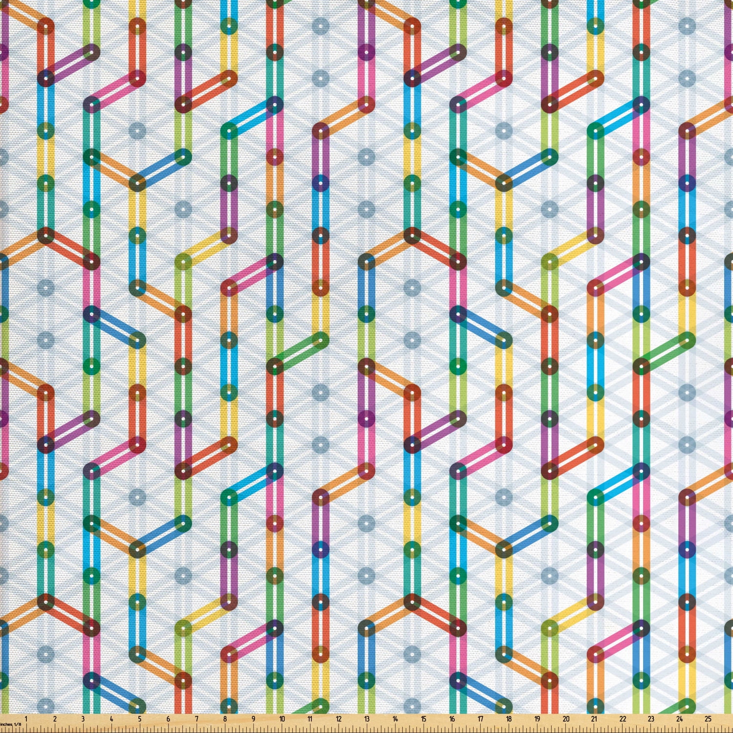 Modern Fabric by the Yard, Abstract Colorful Digital Looking Design ...