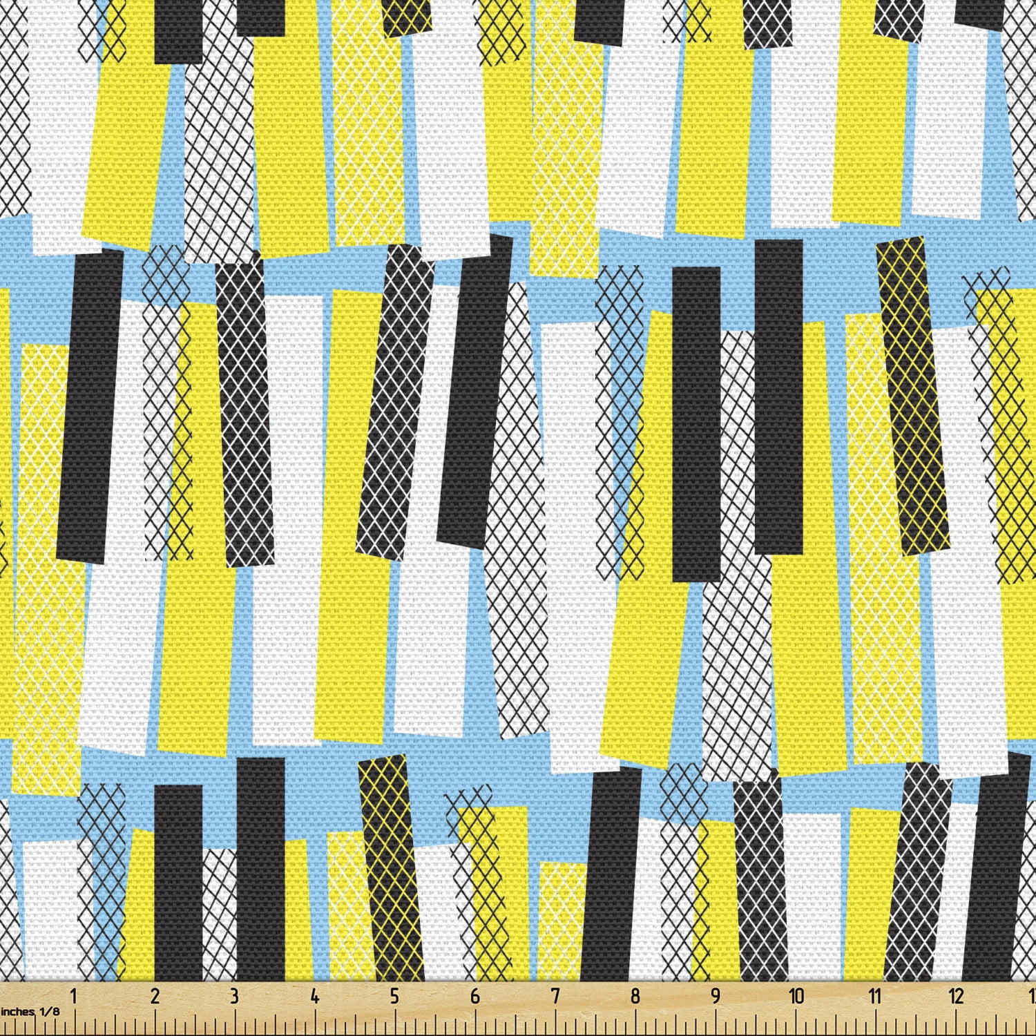 Ambesonne Modern Fabric by the Yard Upholstery, Contemporary Keyboard ...