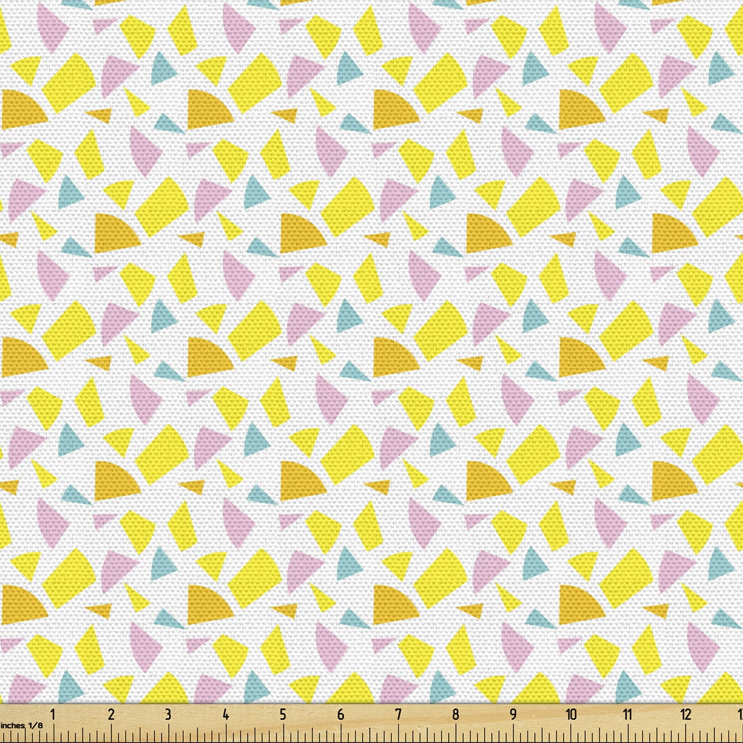 Ambesonne Modern Fabric by the Yard Upholstery, Abstract Polygon Funky ...