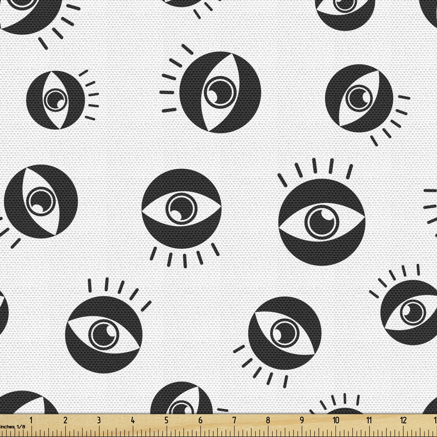 Ambesonne Modern Fabric by the Yard Upholstery, Eye Drawings Spectrum ...