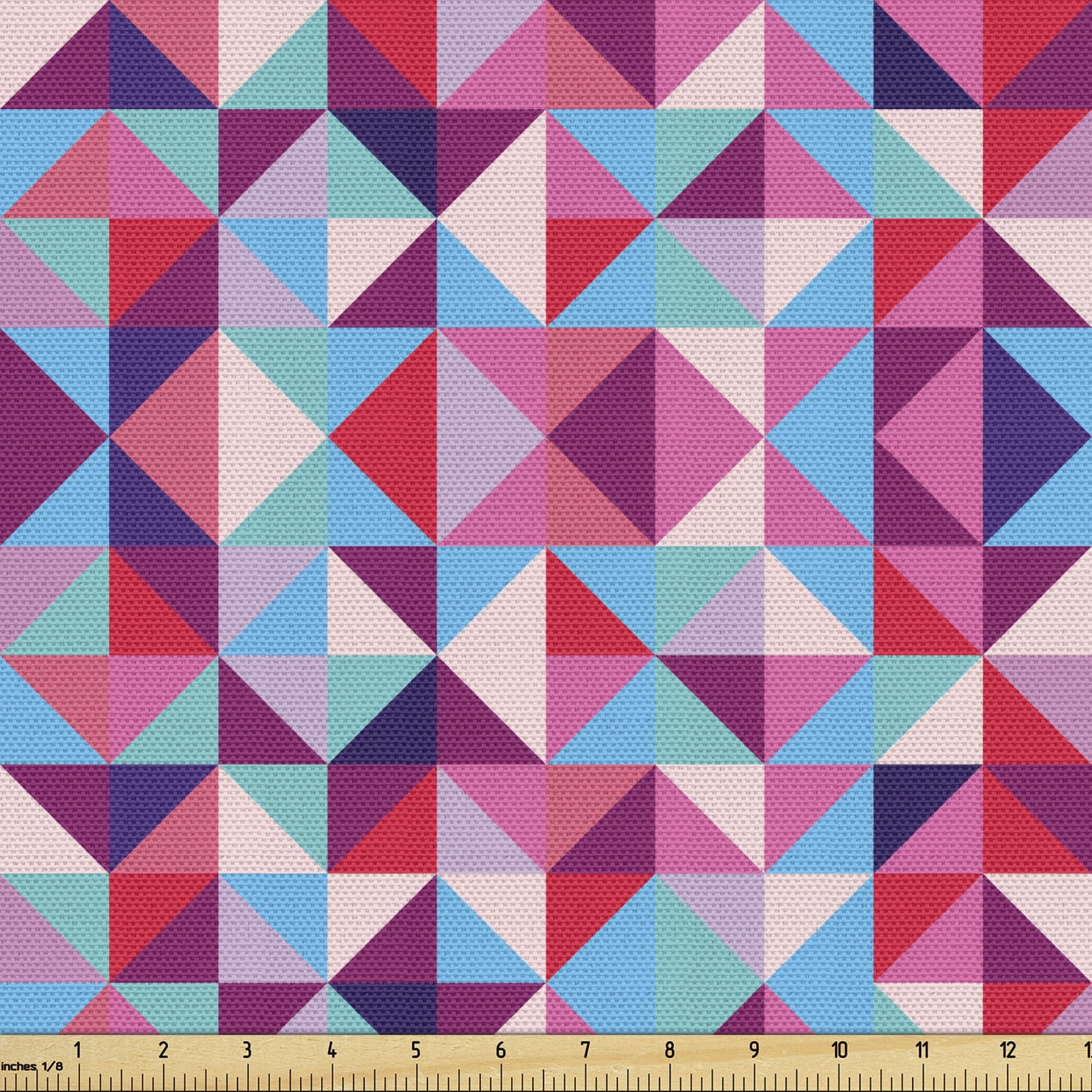 Ambesonne Modern Fabric by the Yard Upholstery, Contemporary Polygons ...