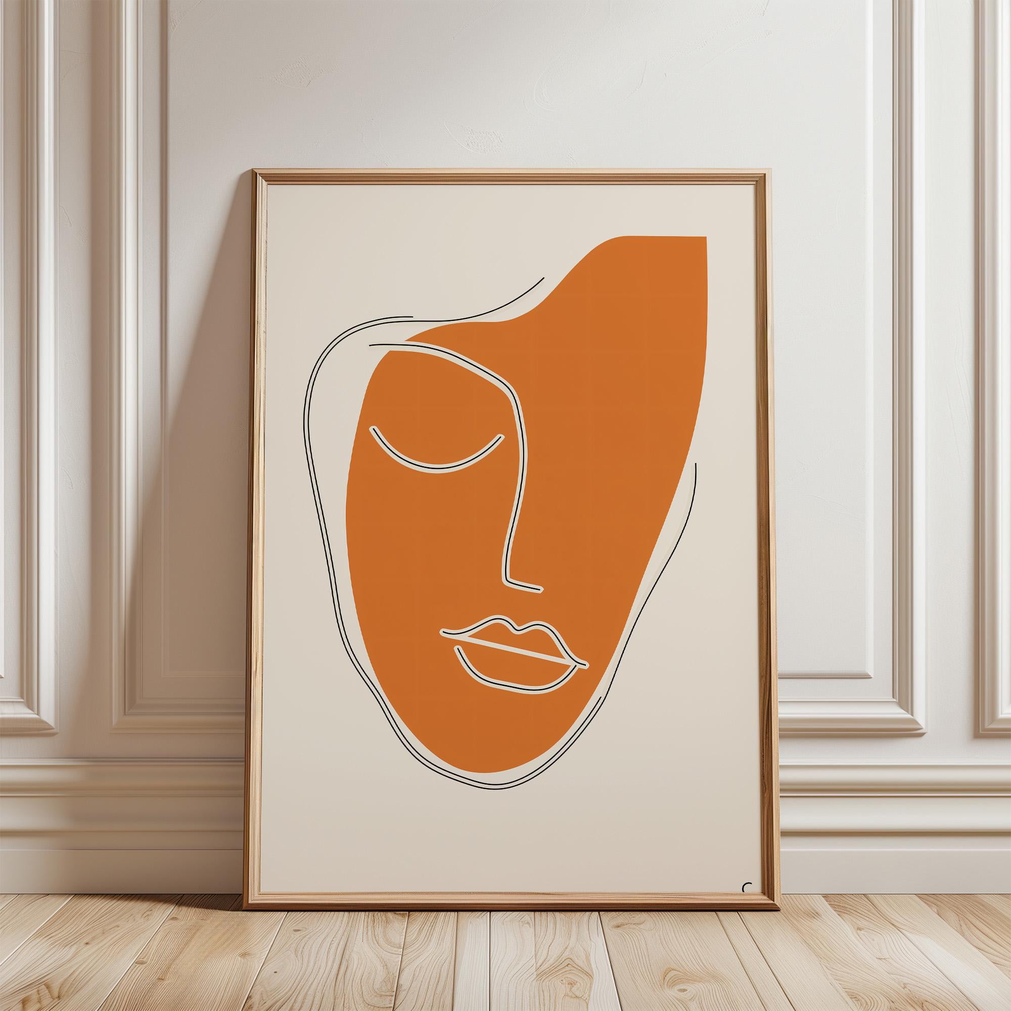 Modern Face Wall Art • Minimalist Abstract Line Illustration Home Decor ...