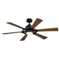 Modern Farmhouse 6-Blade Ceiling Fan with Light Kit in Distressed ...