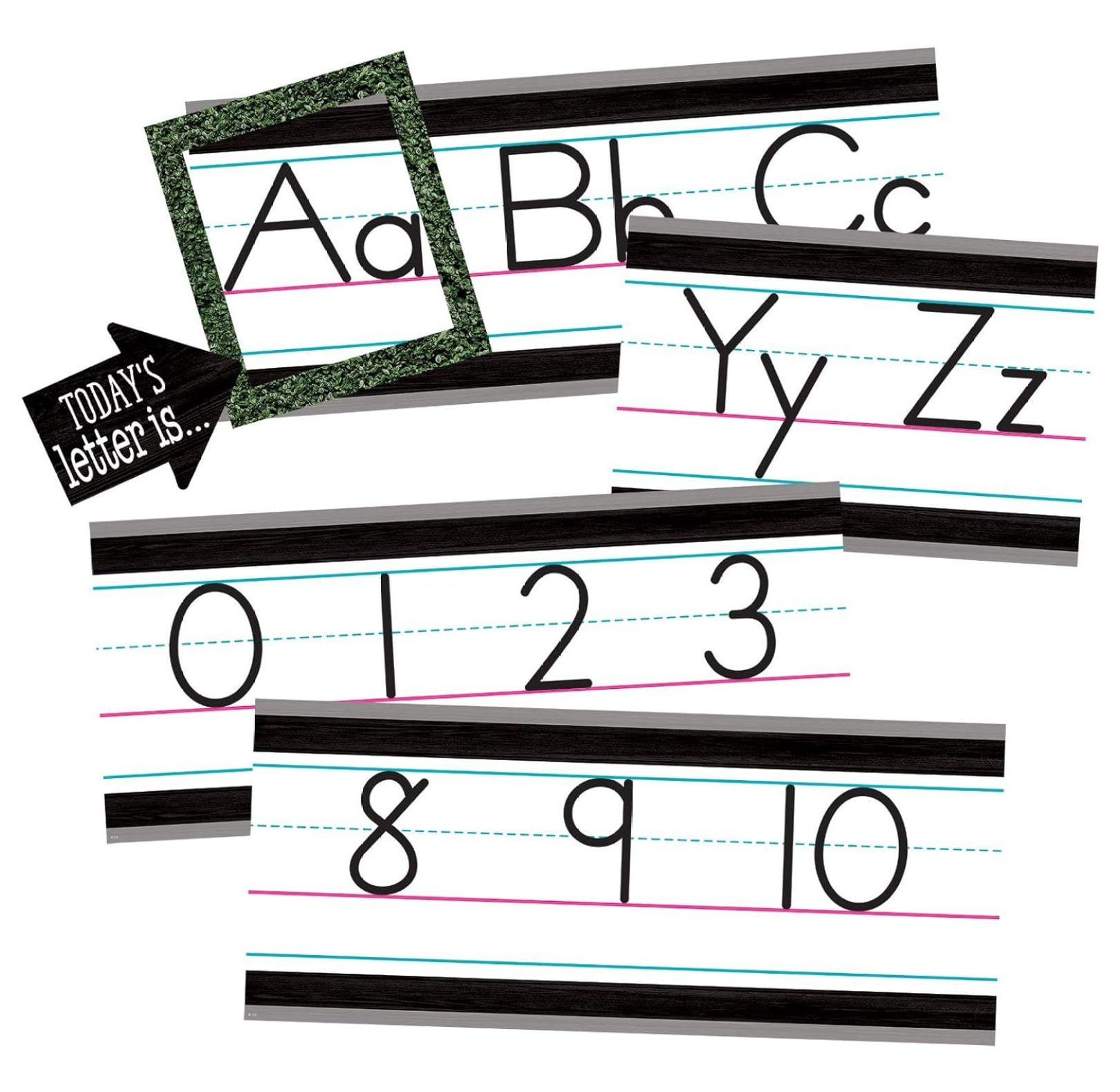 Modern Farmhouse Alphabet Line Bulletin Board (TCR8338) - Walmart.com