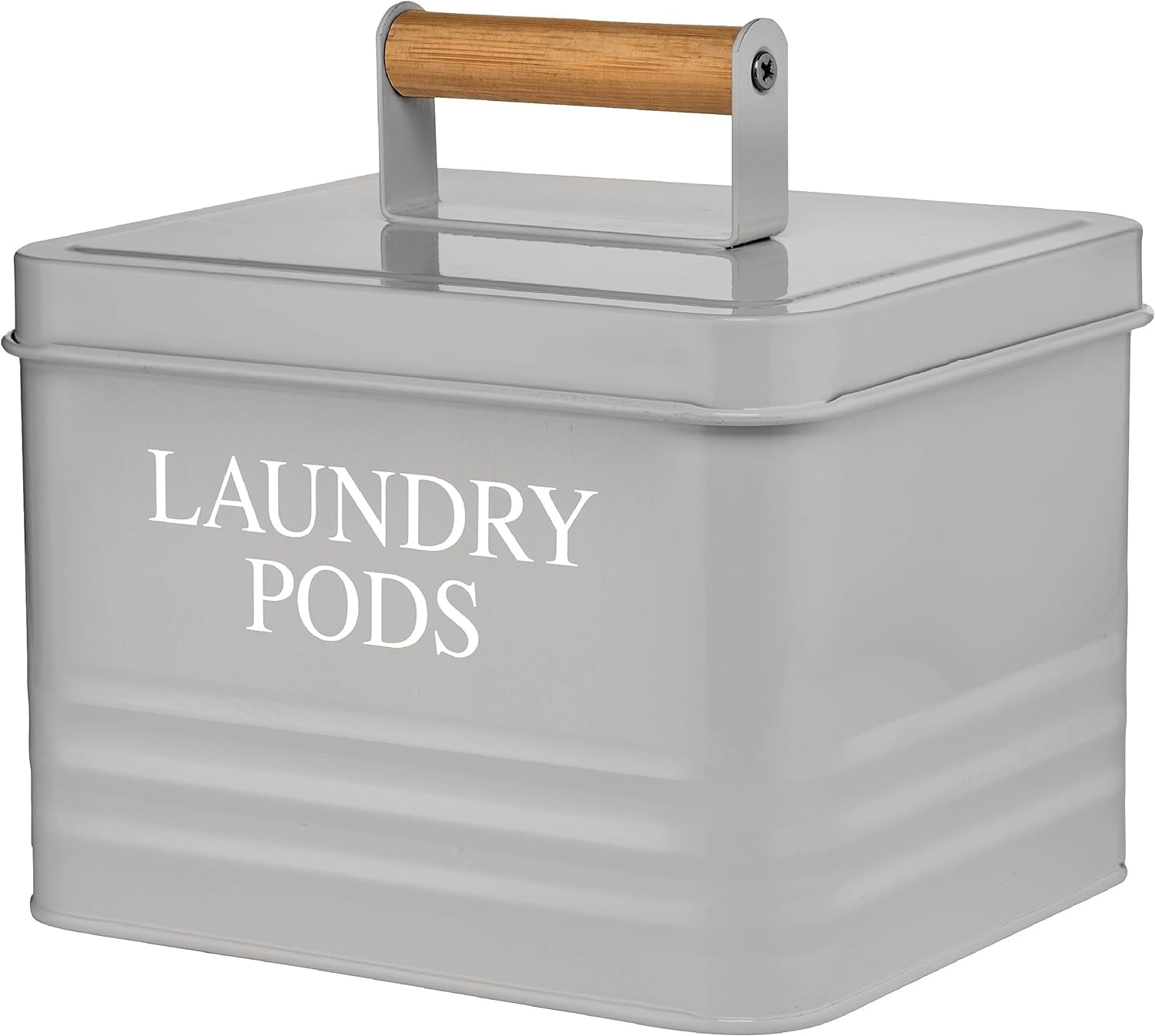 Modern Farmhouse Metal Laundry Pods Holder Container with Lid for ...