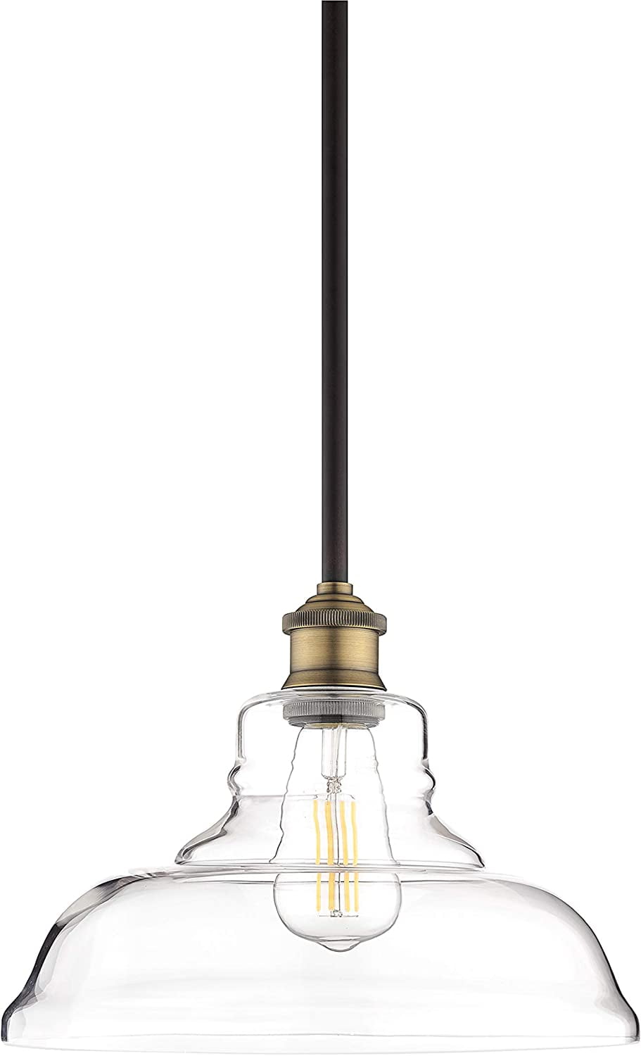 Modern Farmhouse Pendant Light Fixture Ceiling Hanging Large Glass ...
