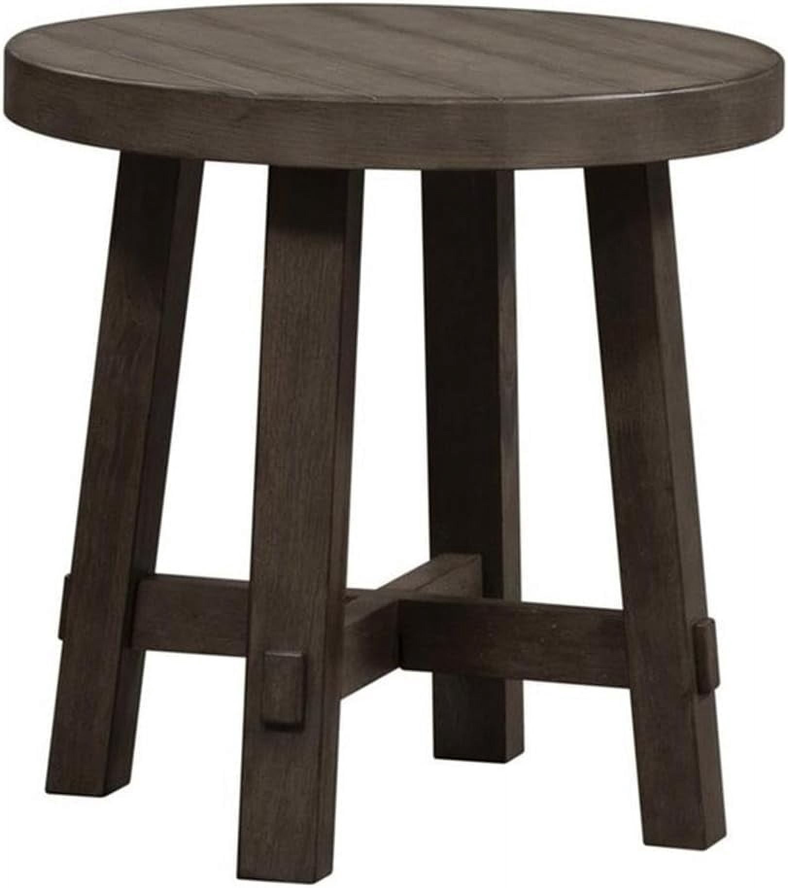 Modern Farmhouse Splay Leg Round End Table, Dusty Charcoal - Walmart.com