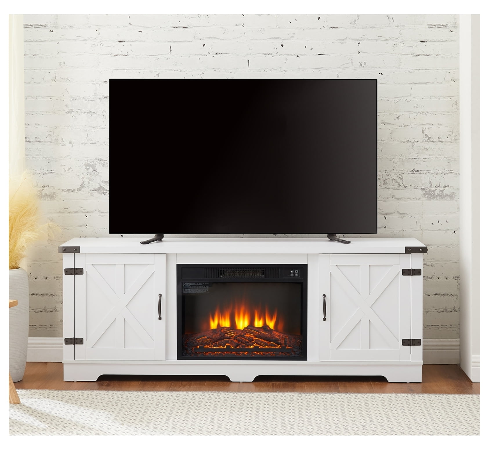 Modern Farmhouse TV Media Stand, Large Barn Inspired Home Entertainment ...