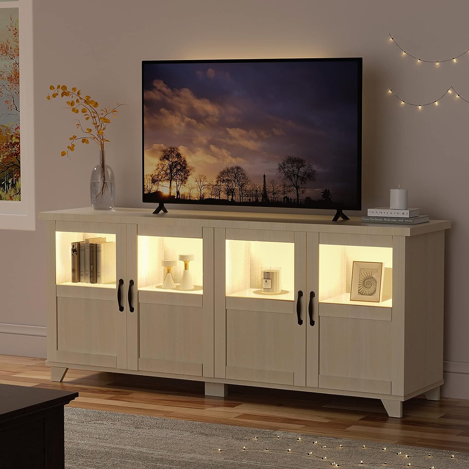 Convertible TV Console and Bookcase White - Walmart.com