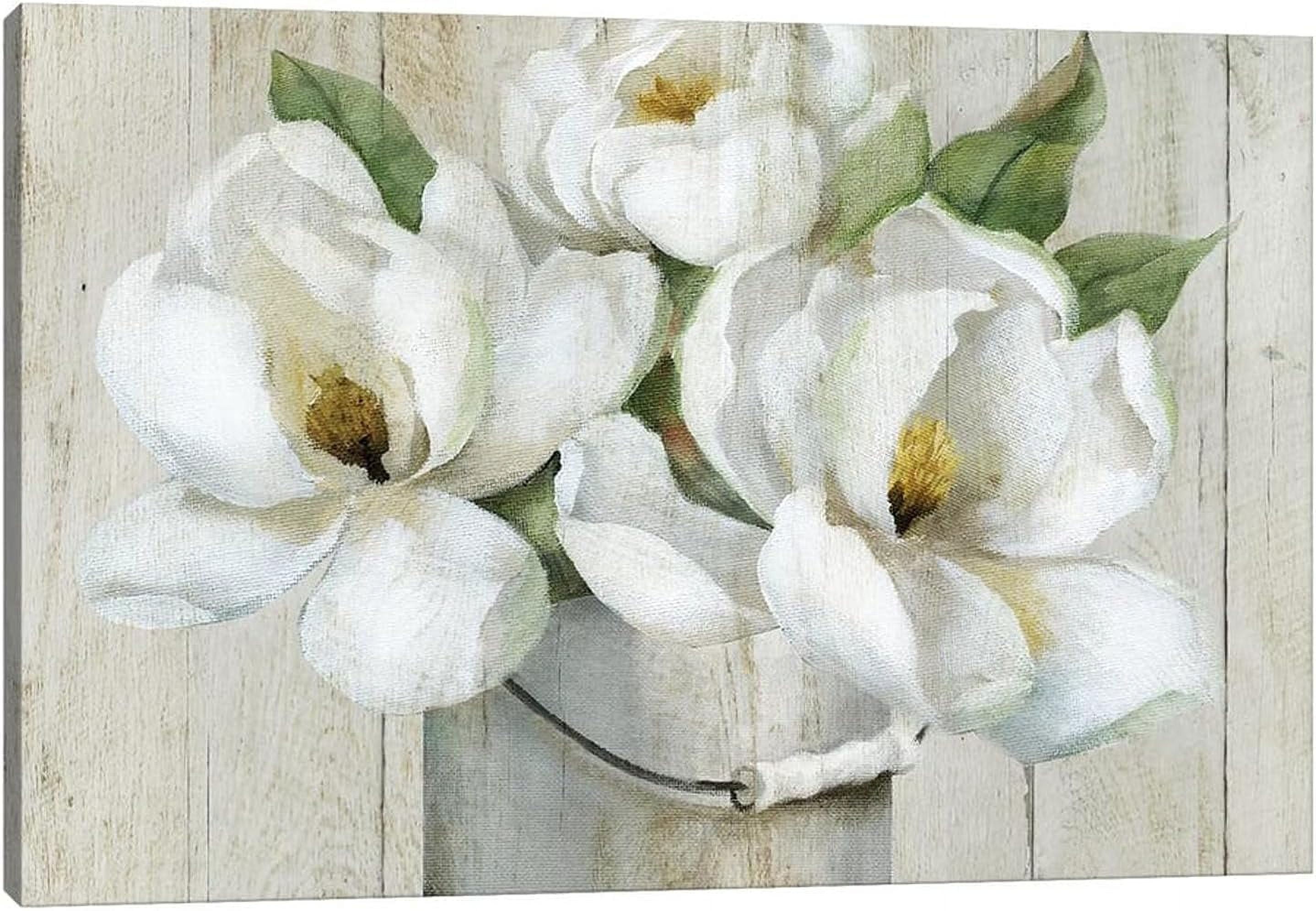 Modern Farmhouse Wall Decor Art, Farmhouse Floral Wall Art, Rustic Farmhouse Magnolia Canvas ...