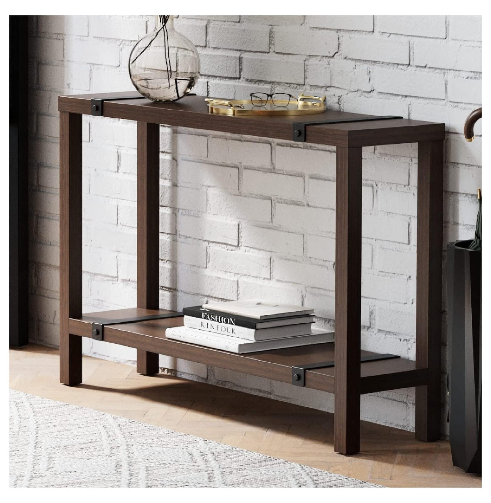 Modern Farmhouse Wood Entryway Table – Skinny Console Table with ...