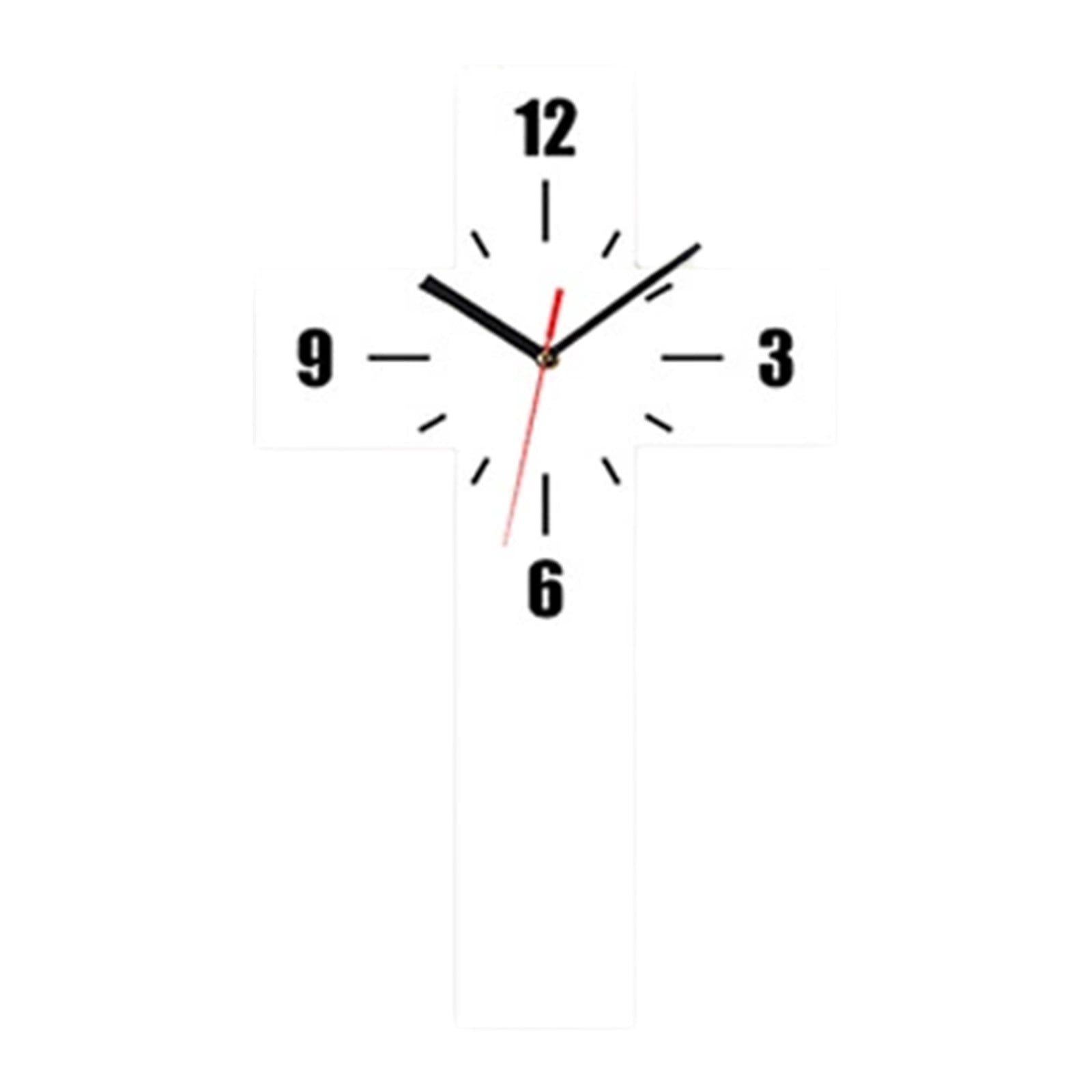 Modern Fashion Home Decor Wall Clock with Crucifix Design, Silent ...