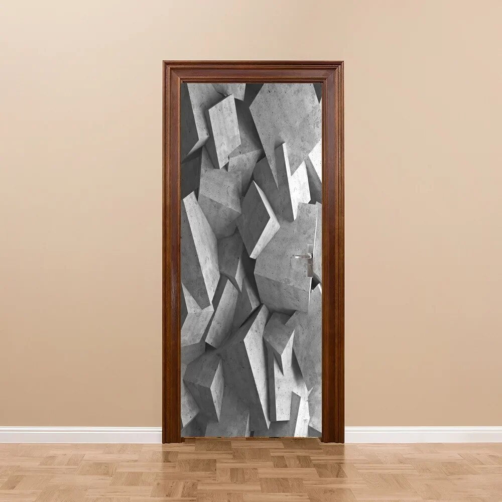 Modern Fashion White Pearl Door Stickers Self Adhesive 3D Abstract Line ...