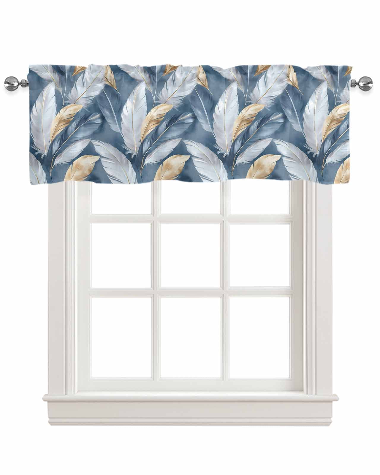 Modern Feather Kitchen Valances for Windows Farmhouse Linen Window ...