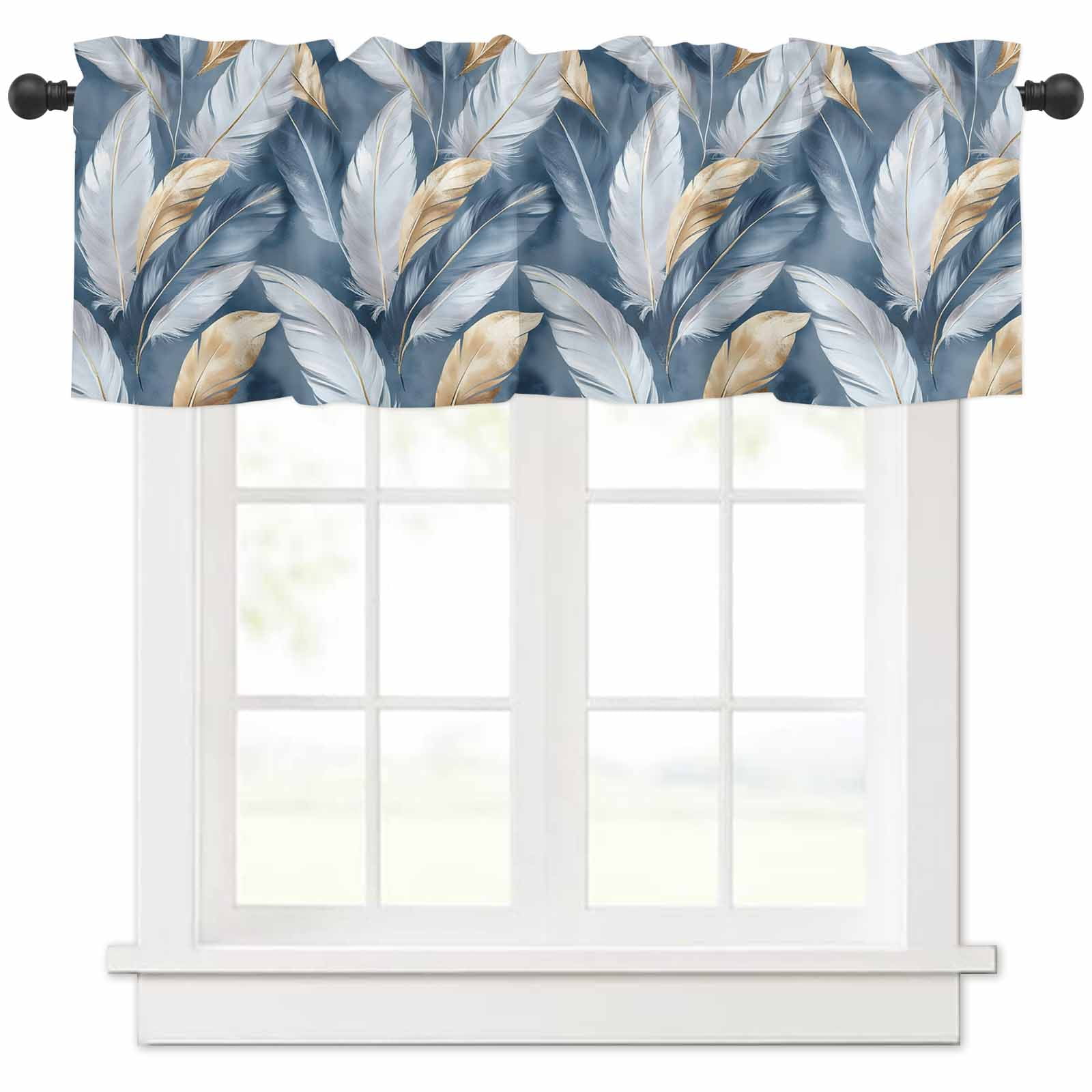 Modern Feather Valances for Windows Farmhouse Kitchen Curtains Valances ...