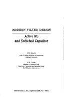 Pre-Owned Modern Filter Design: Active Rc and Switched Capacitor ...