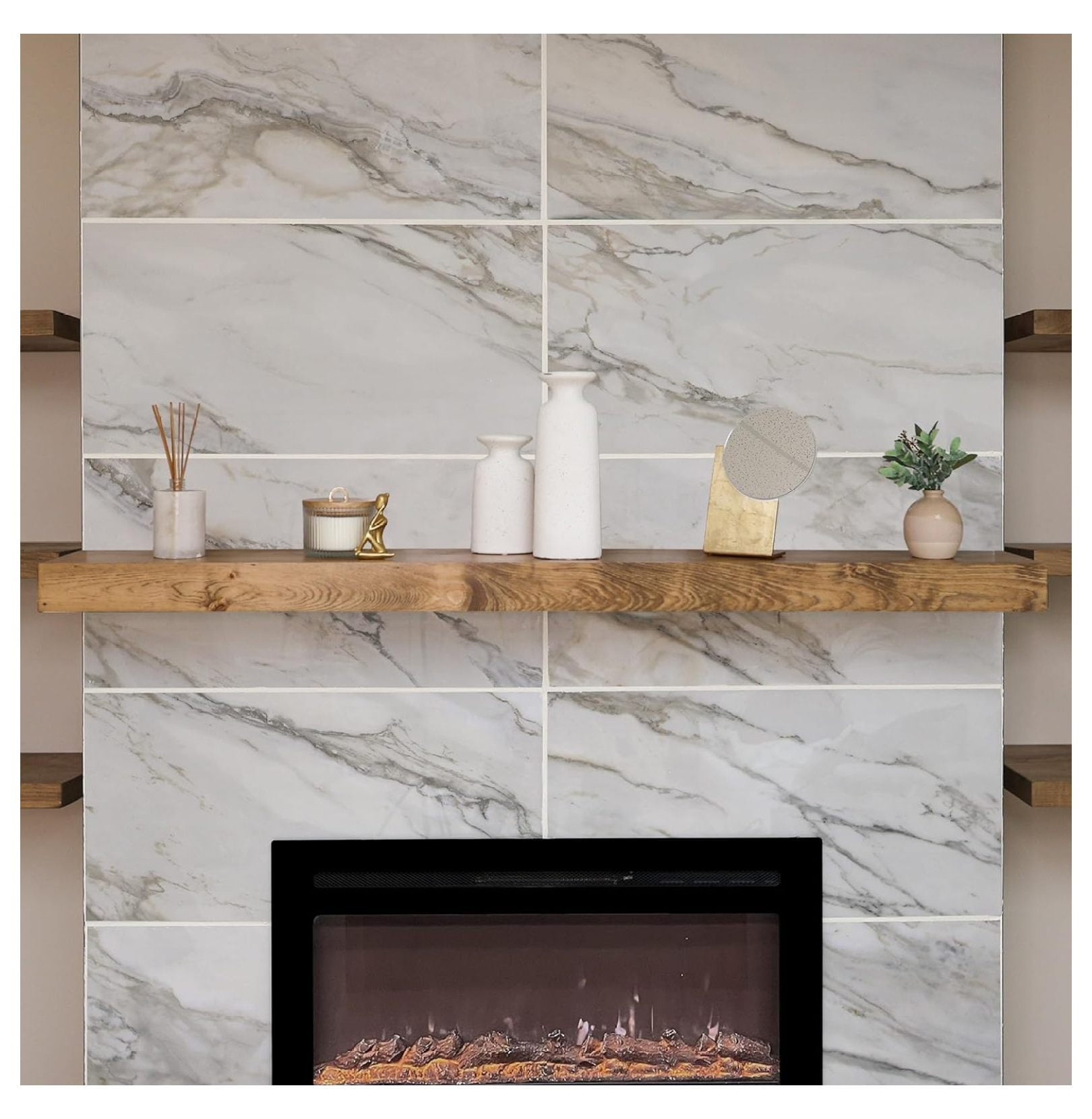 Modern Fireplace Mantel, Contemporary, Floating Mantle, Shelf, Hand ...