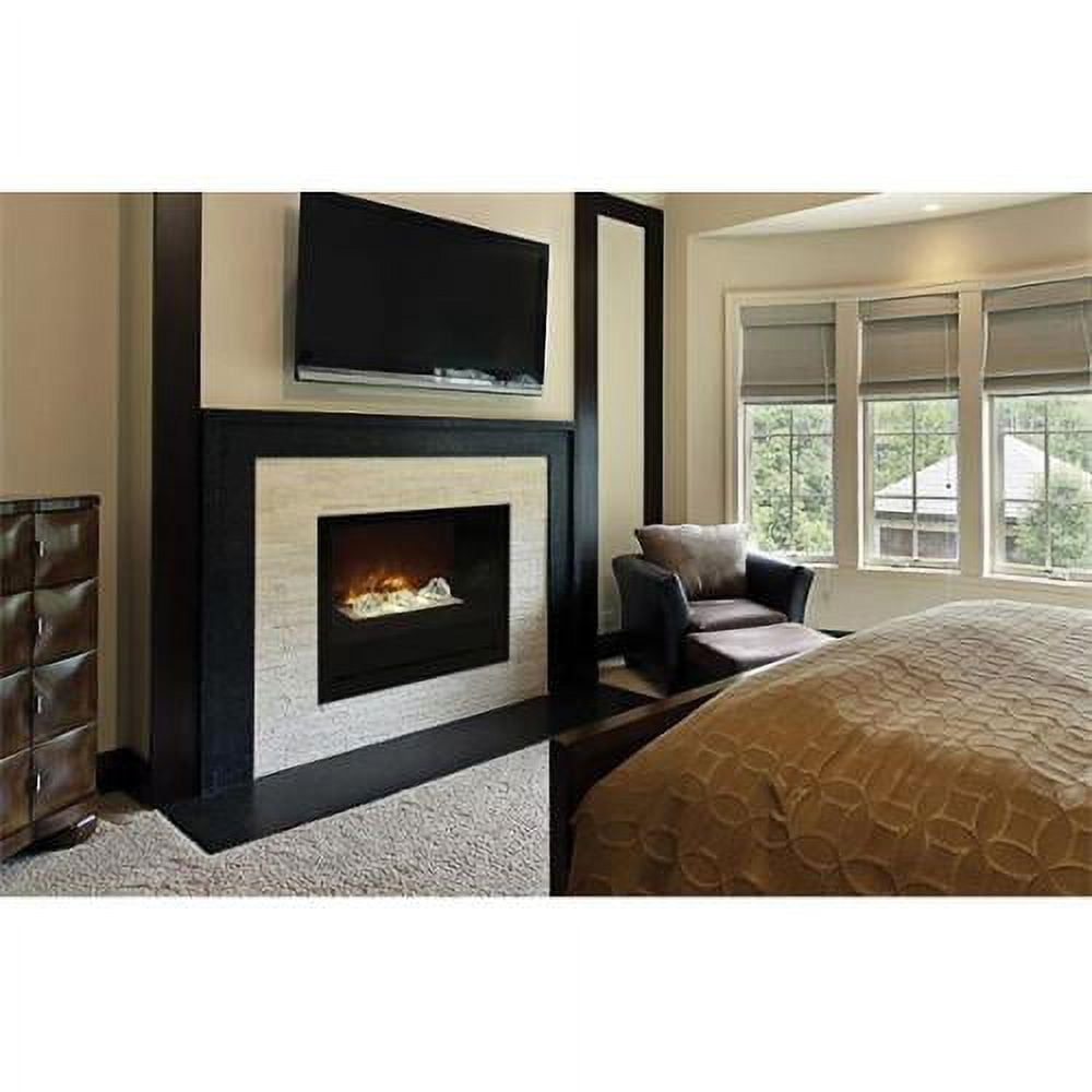 Modern Flames 36" Home Fire Custom Built-in Firebox - Black Glass Front ...