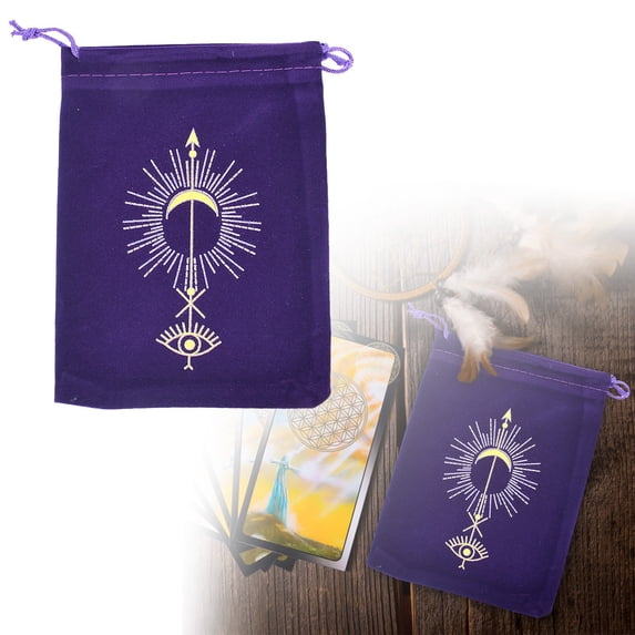 Modern Flannel Drawstring Pouch for Tarot Card Storage and Organizing ...