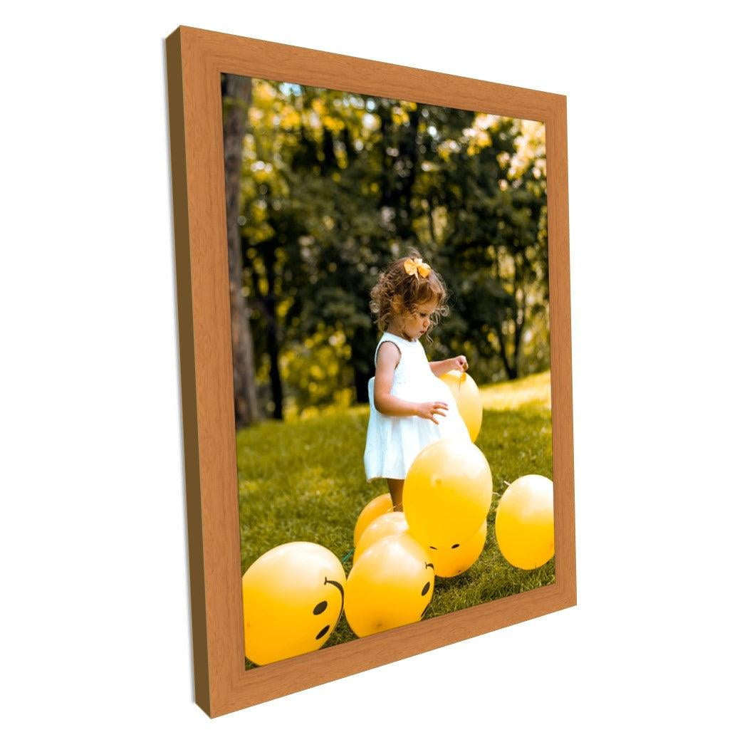 Modern Flat Honey Pecan Wood Picture Frame - Walmart.com