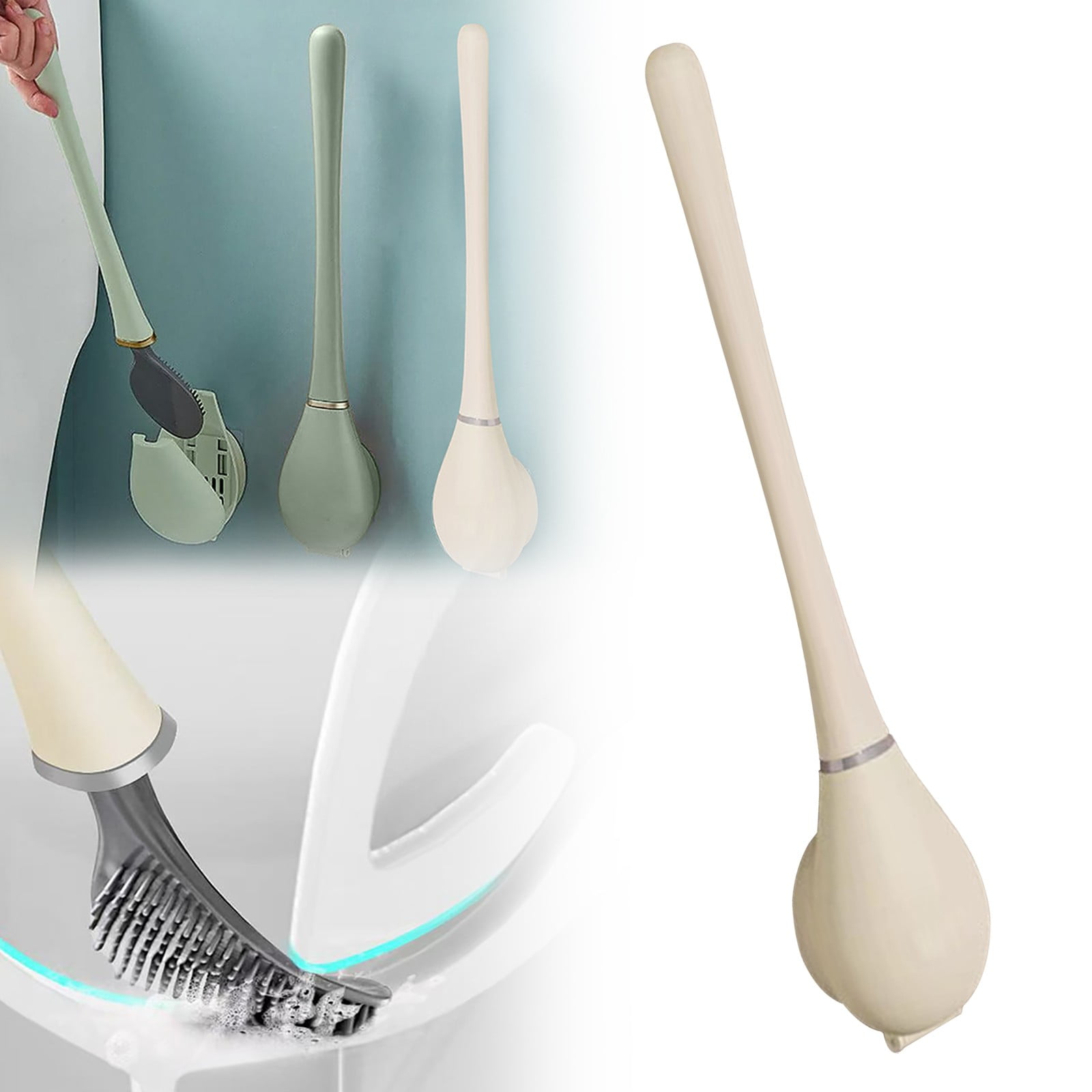 Modern Flexible Silicone Toilet 2025 Silicone Toilet Wand Bowl Brush ...