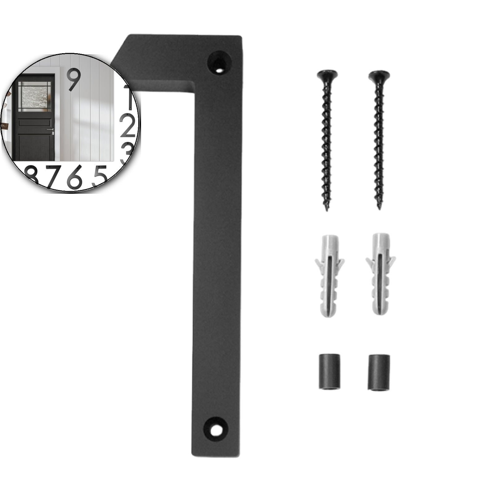 Modern Floating Acrylic House Number, 6 Inch Digital Door Display Sign ...