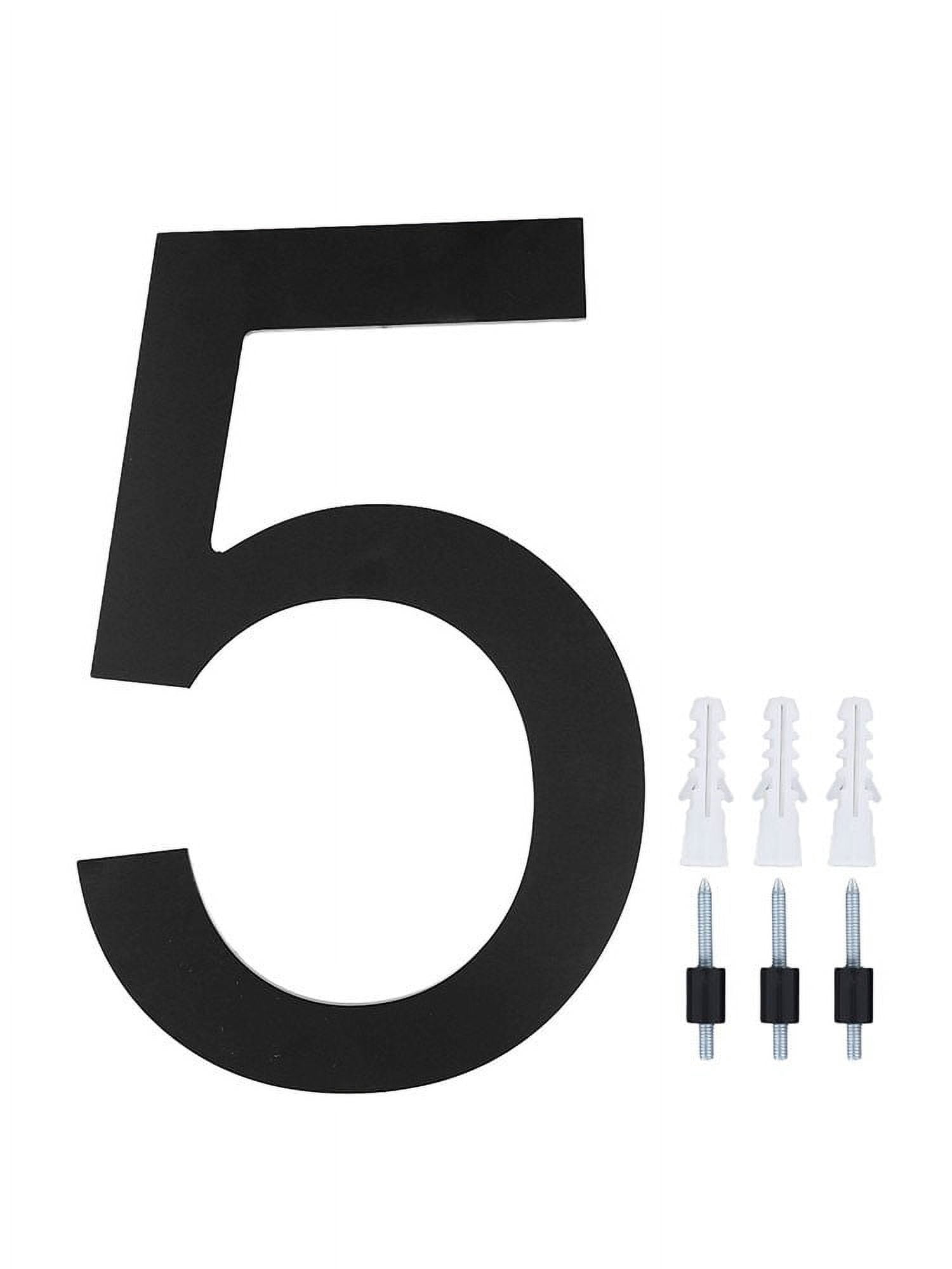 Modern Floating House Numbers 8 Inch Large Black Shadow Address Sign ...