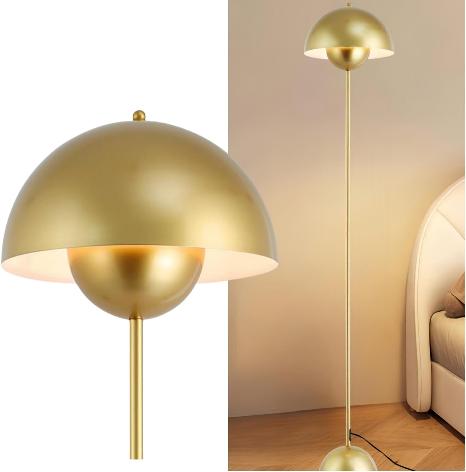 Modern Floor Lamp for Living Room, Industrial Tall Standing Lamp for ...