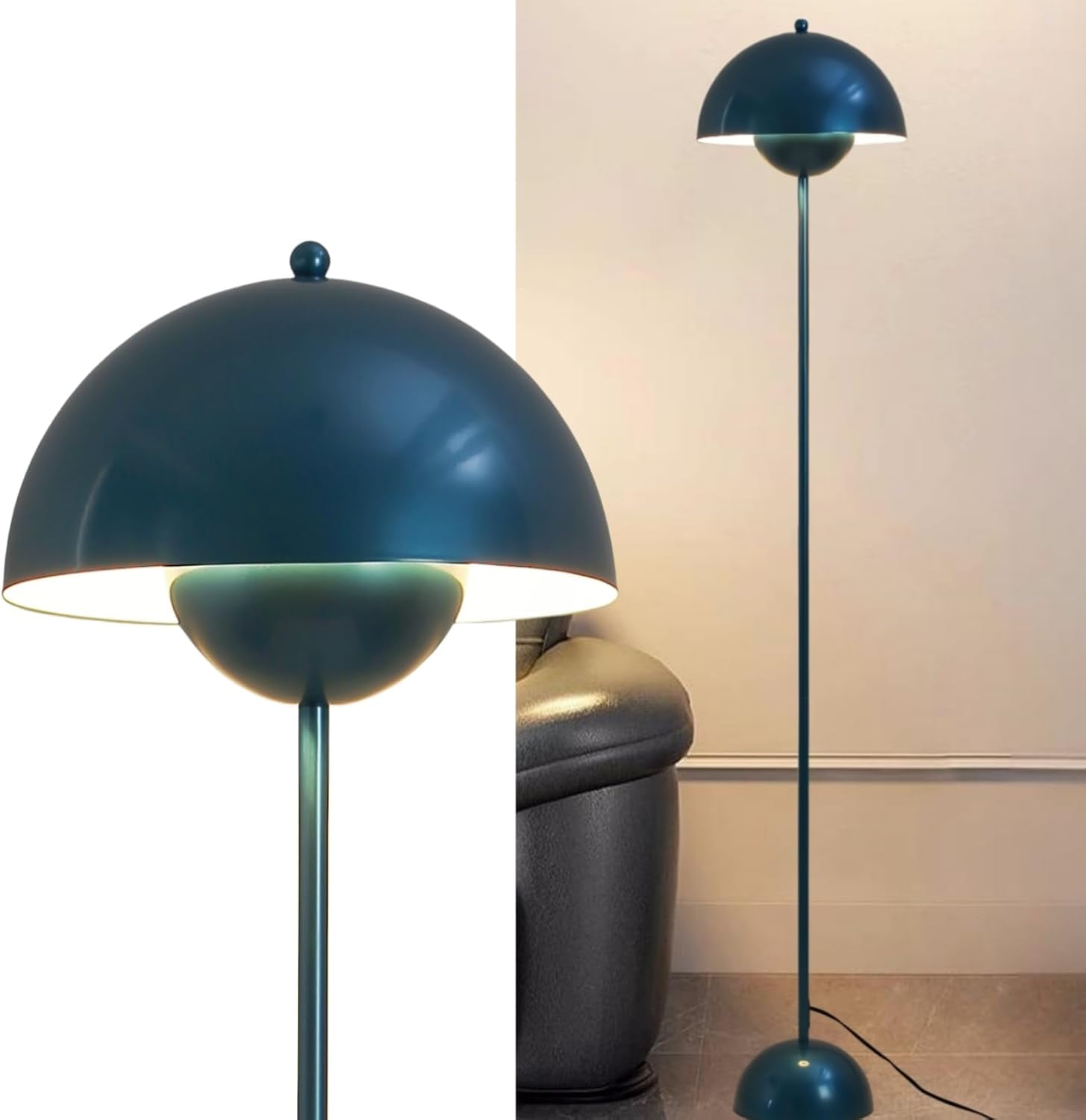 Modern Floor Lamp for Living Room, Industrial Tall Standing Lamp for ...