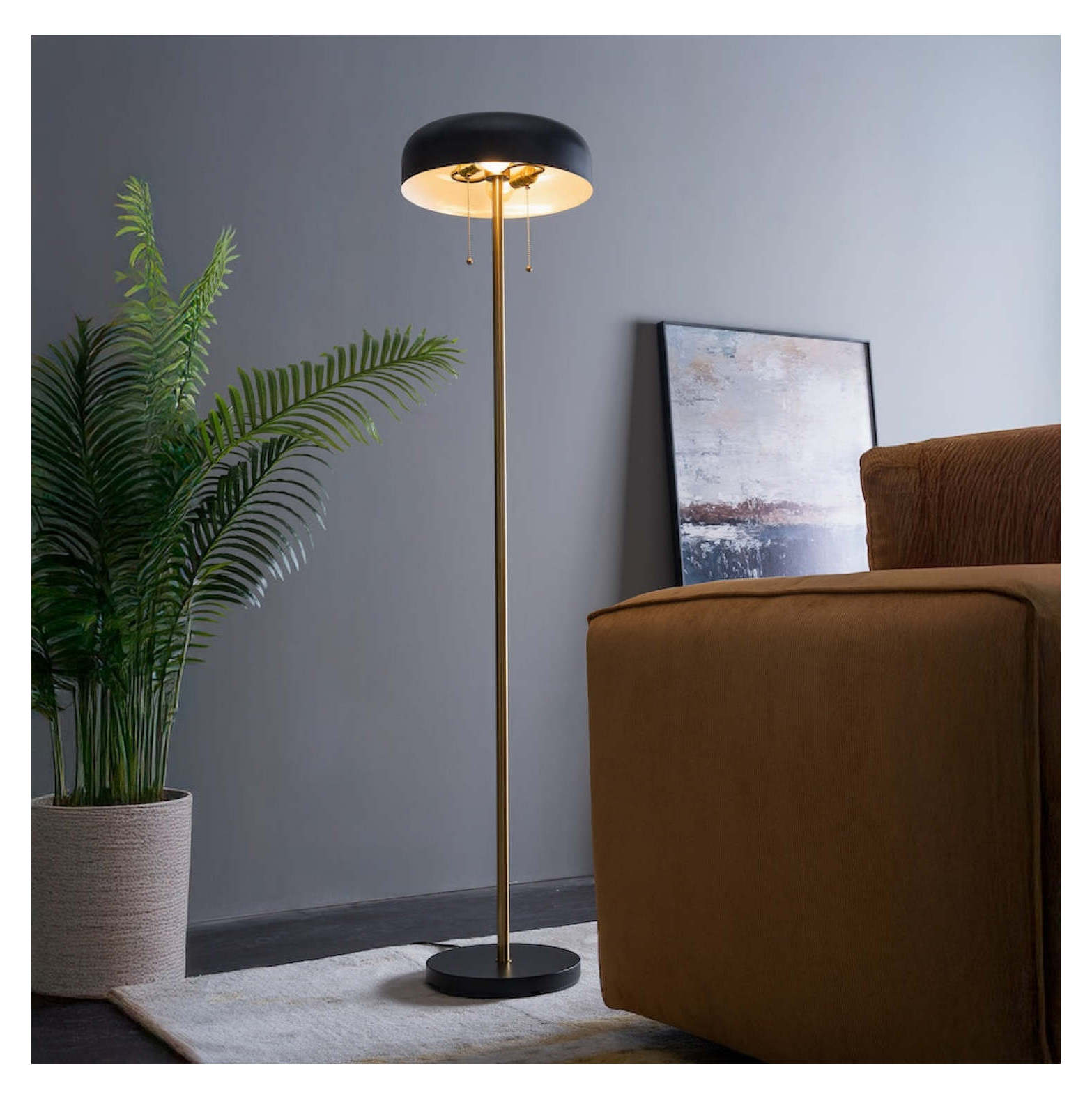 Modern Floor Lamp for Living Room Vesper Floor lamp with Black outer ...