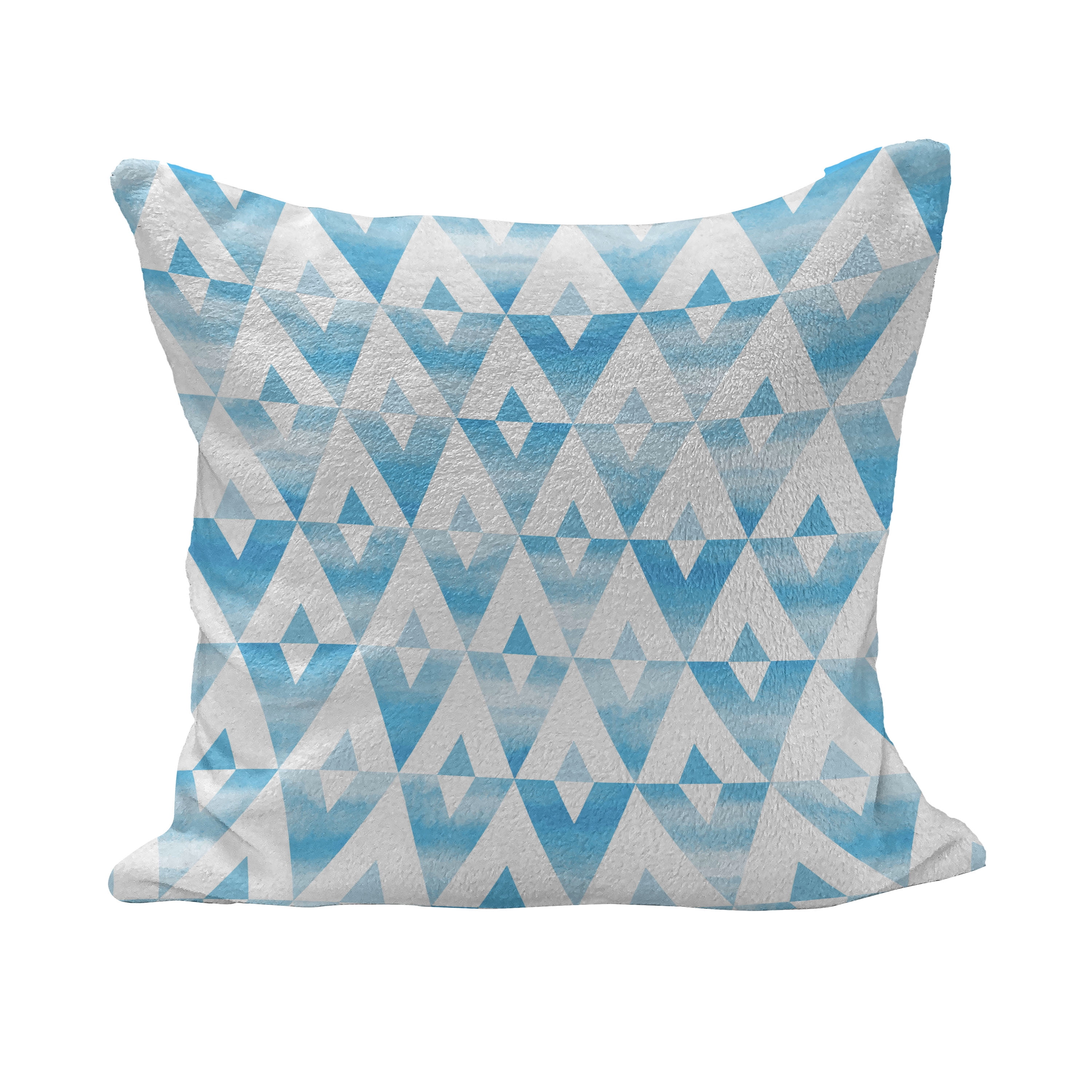 Modern Fluffy Throw Pillow Cushion Cover, Geometric Contemporary Shapes ...