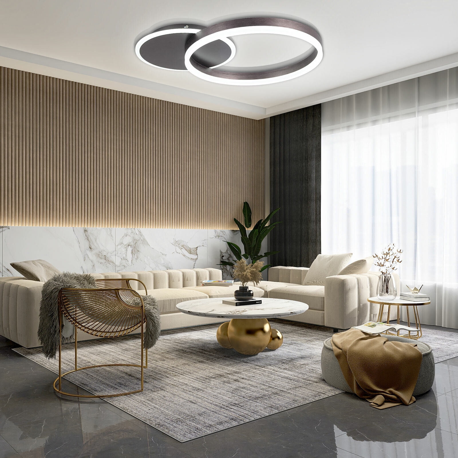 Modern Flush Mount LED Ceiling Light Dimmable LED Recessed Ceiling ...