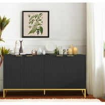 HOMCOM Gray Sideboard Buffet with 2 Drawers, Dining and Kitchen Storage ...