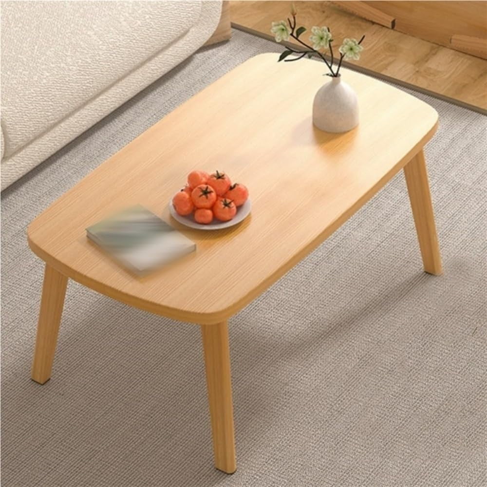 Modern Foldable Coffee Table, Portable Low Table with Thick Legs, Multi ...