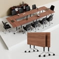 Modern Folding Conference Tables, Flip Top Mobile Meeting Table with ...