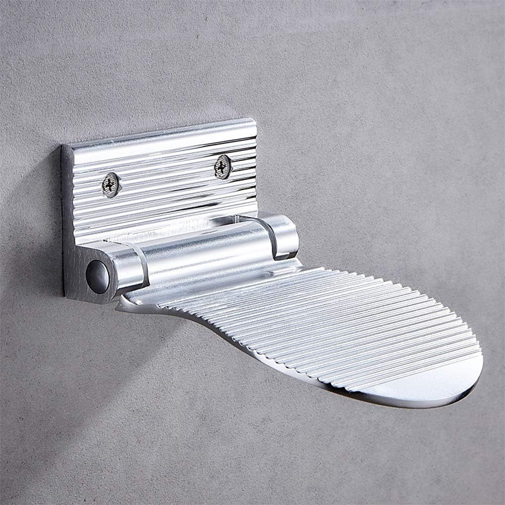 Modern Folding Shower Foot Rest, Triani Silver Heavy Duty Metal ...