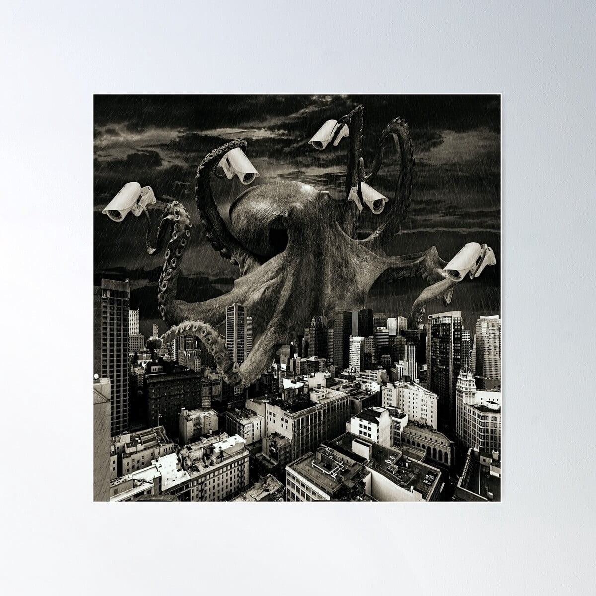 Modern Freedom Black And White - Surreal Digital Collage - Abstract ...
