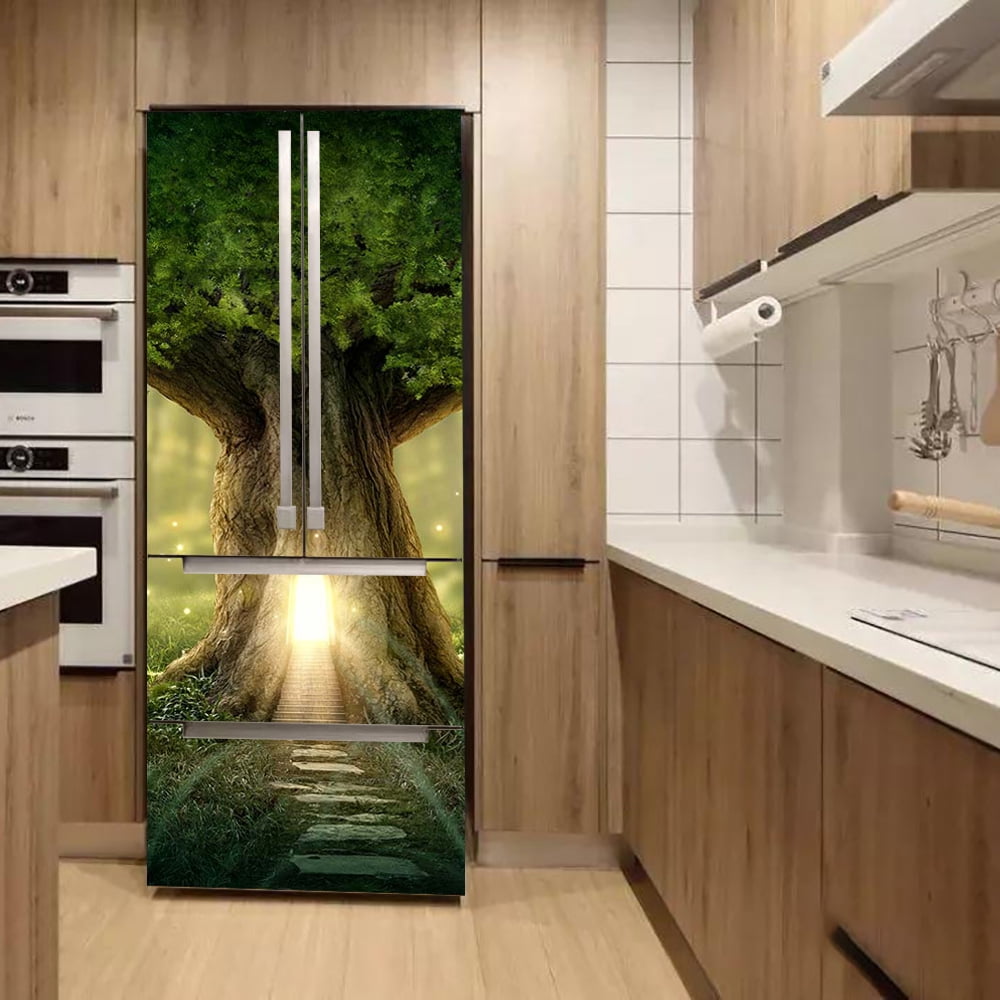 Modern Fridge Decoration Wallpaper Peel And Stick Vinyl Mural On ...