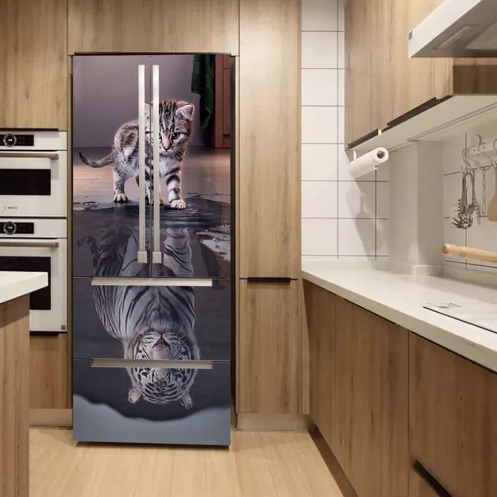 Modern Fridge Decoration Wallpaper Peel And Stick Vinyl Mural On ...