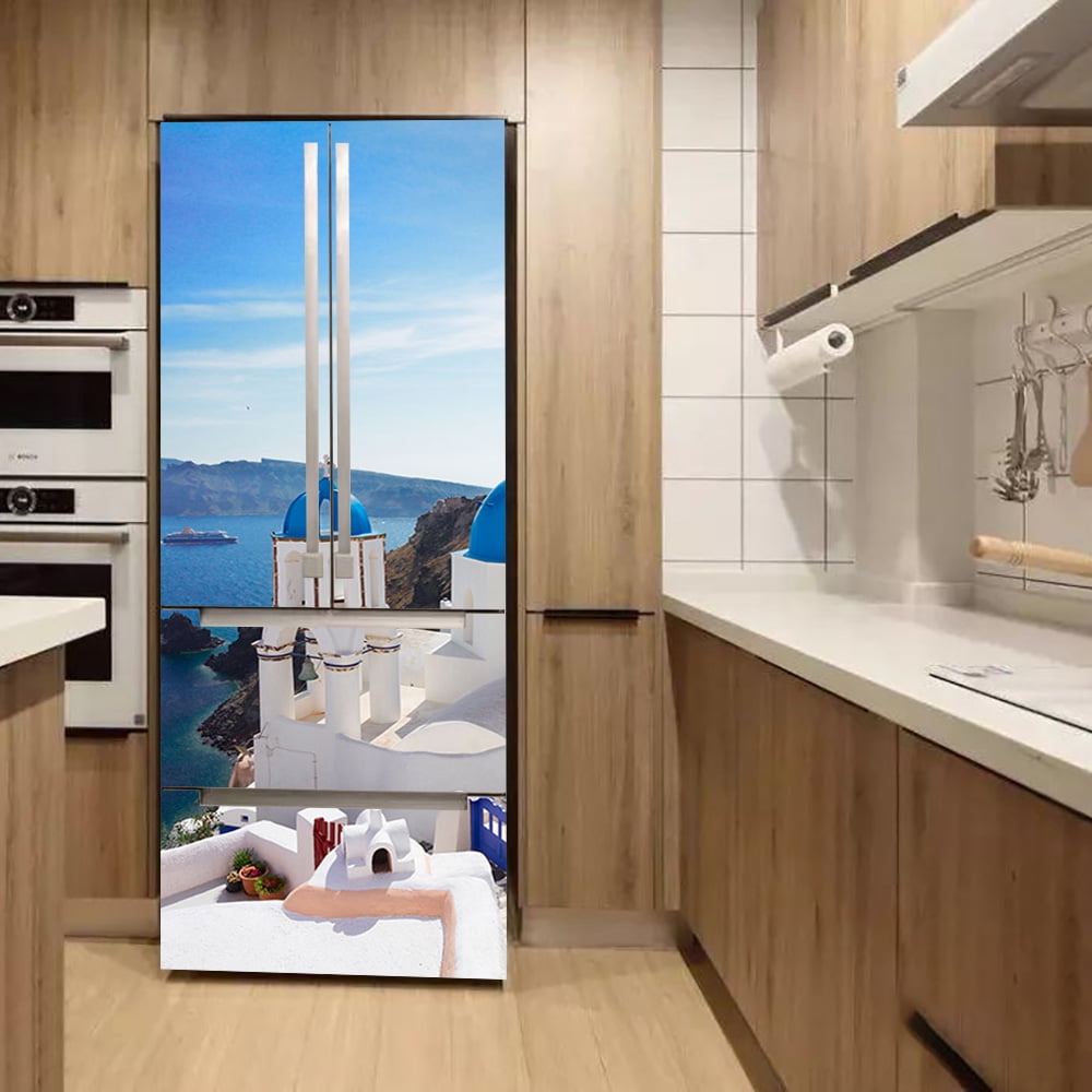 Modern Fridge Decoration Wallpaper Peel And Stick Vinyl Mural On ...