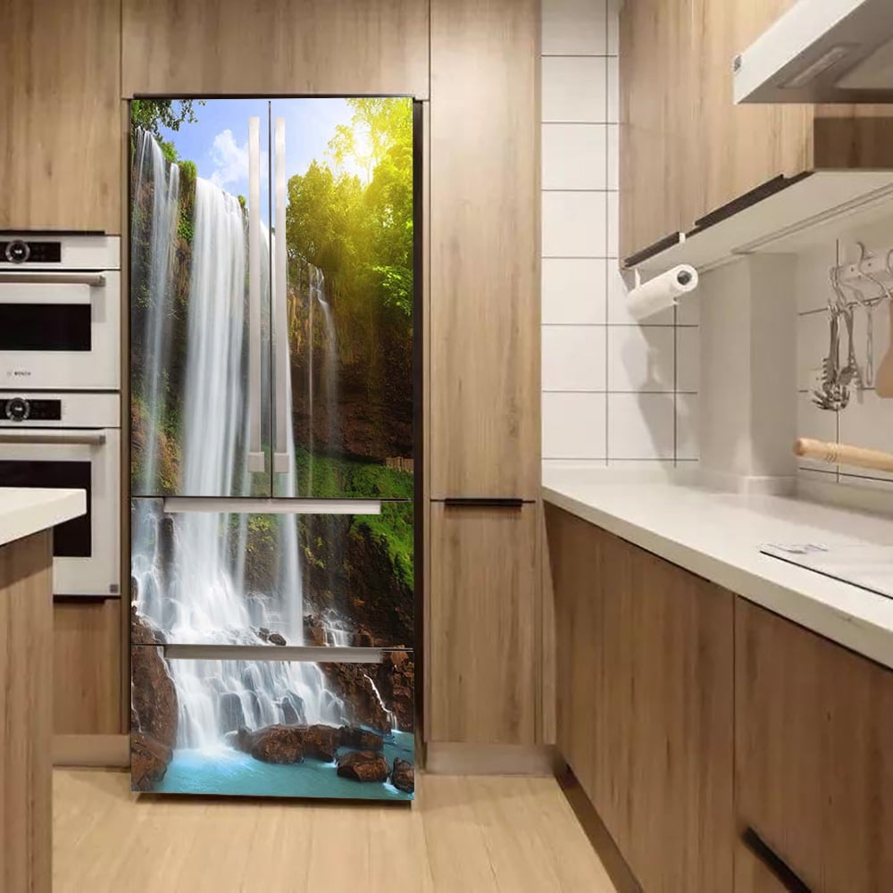 Modern Fridge Decoration Wallpaper Peel And Stick Vinyl Mural On ...