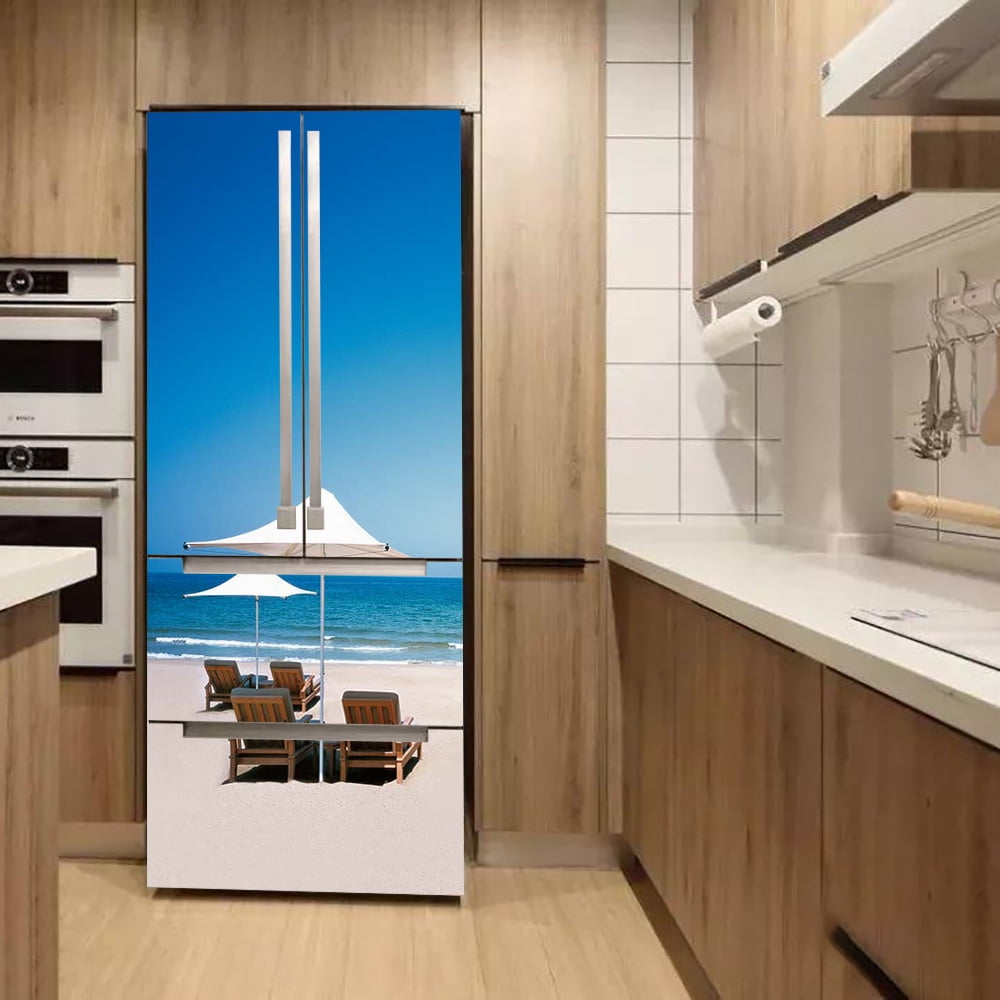 Modern Fridge Decoration Wallpaper Peel And Stick Vinyl Mural On ...